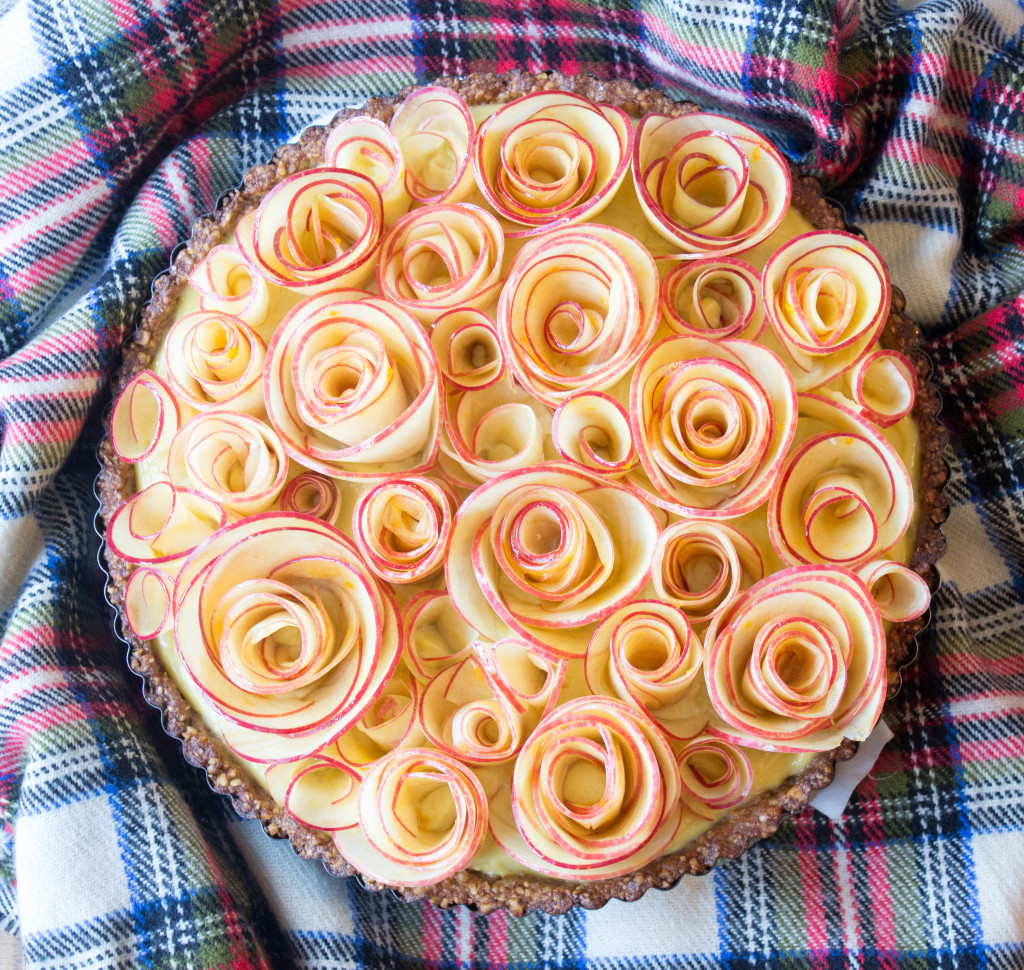 Apple Walnut Maple Custard Tart
