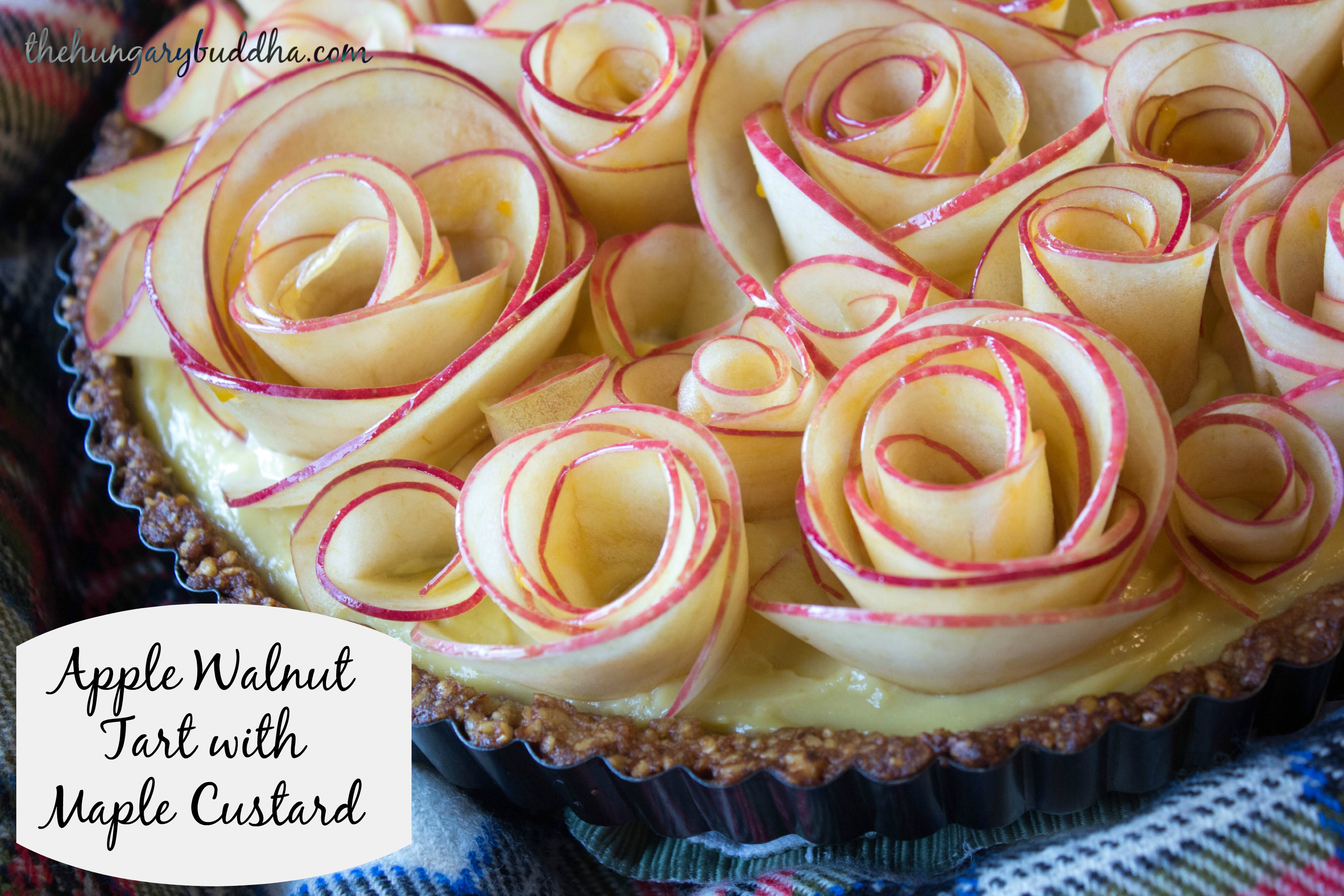 Apple Walnut Maple Custard Tart