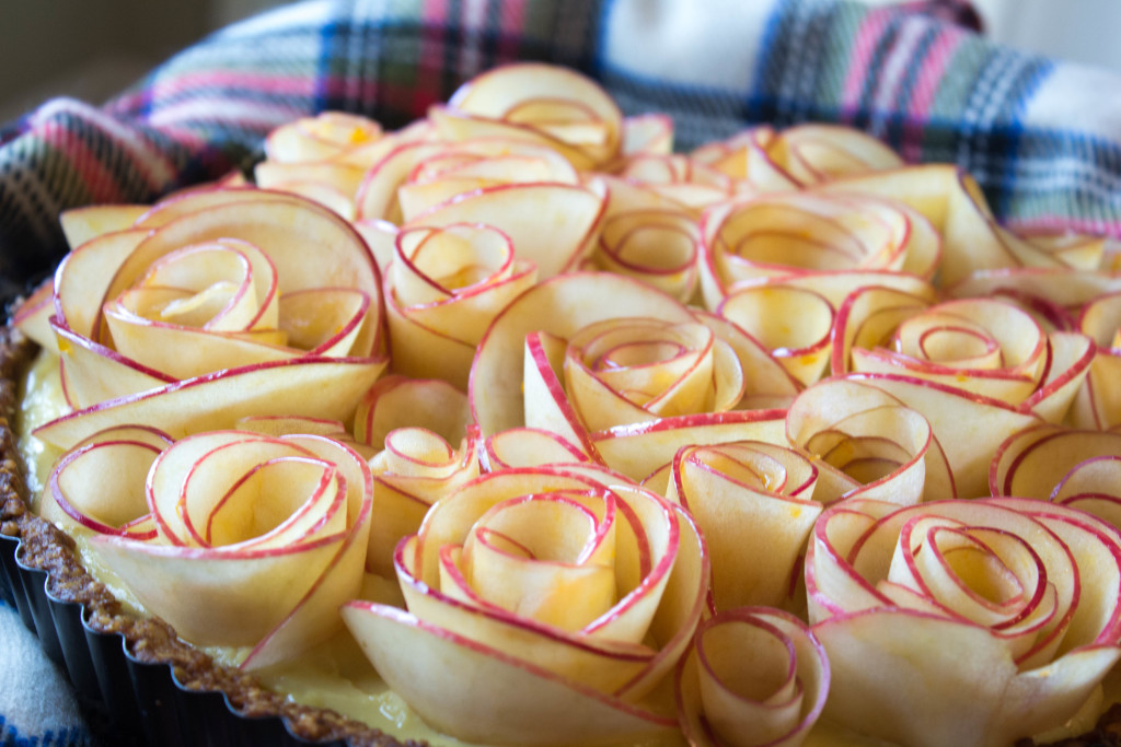 Apple Walnut Maple Custard Tart