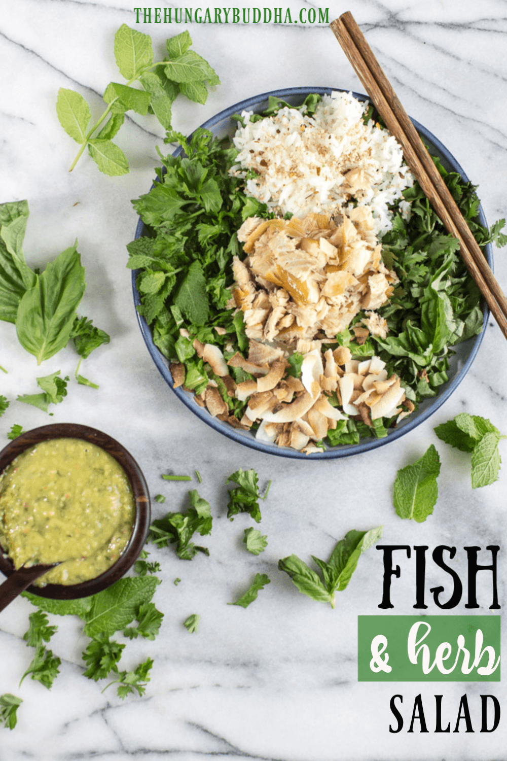 Fish and Herb Salad (Ulam) - The Hungary Buddha Eats the World