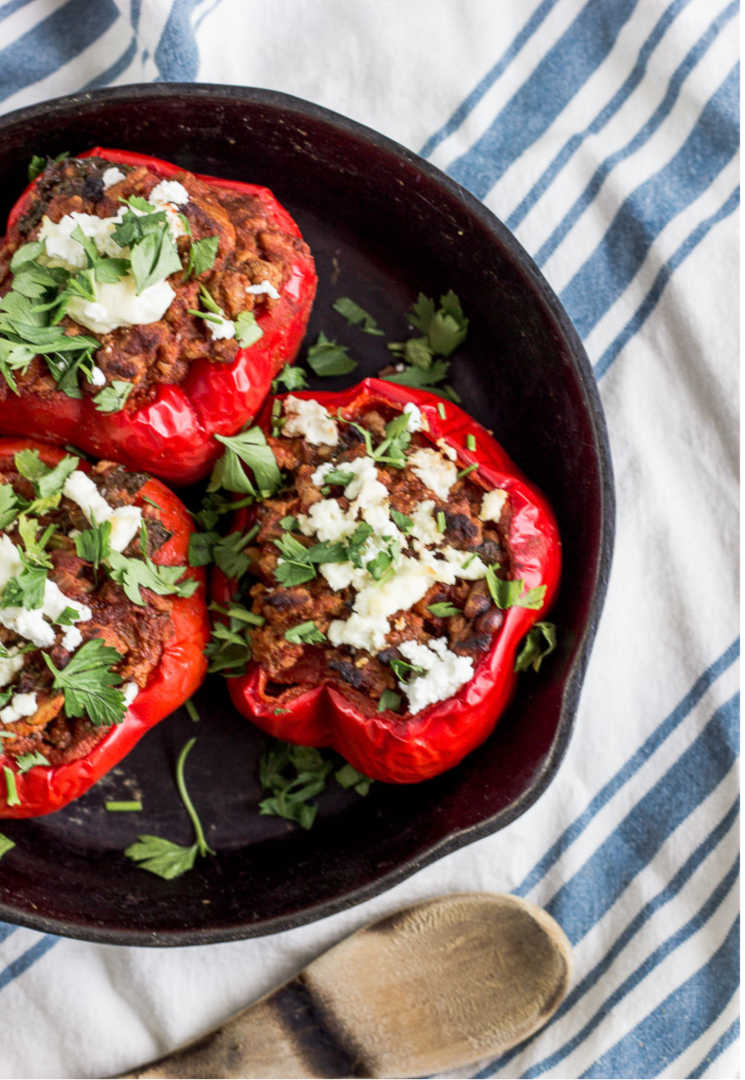Moroccan Stuffed Peppers - The Hungary Buddha Eats the World
